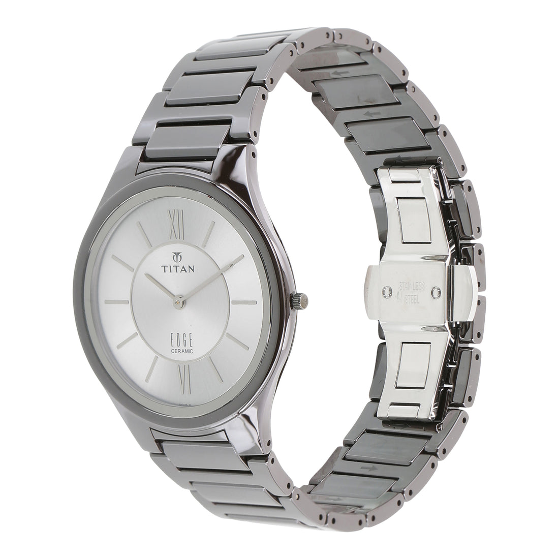 Mua đồng hồ Titan Edge Ceramic Silver Dial Analog Ceramic Strap dành ...